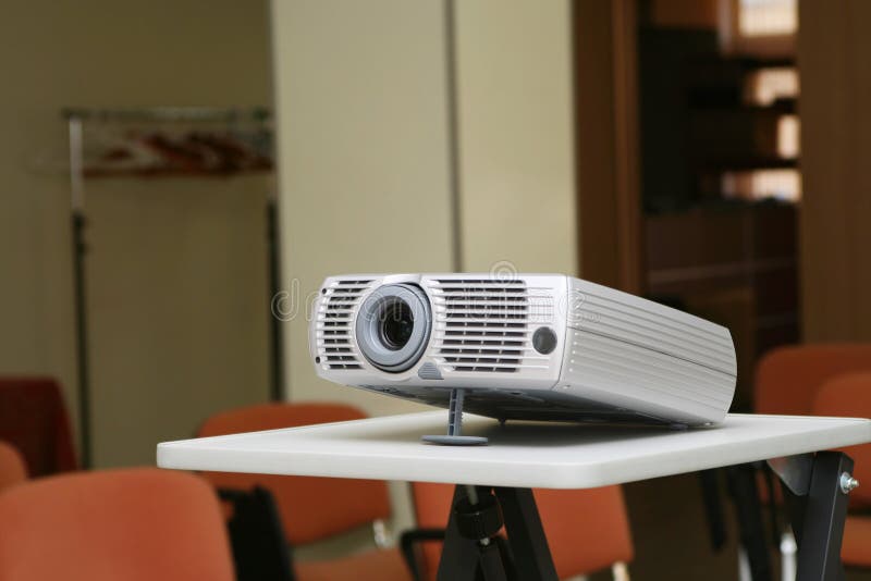Projector on presentation stock photo. Image of career - 1290512
