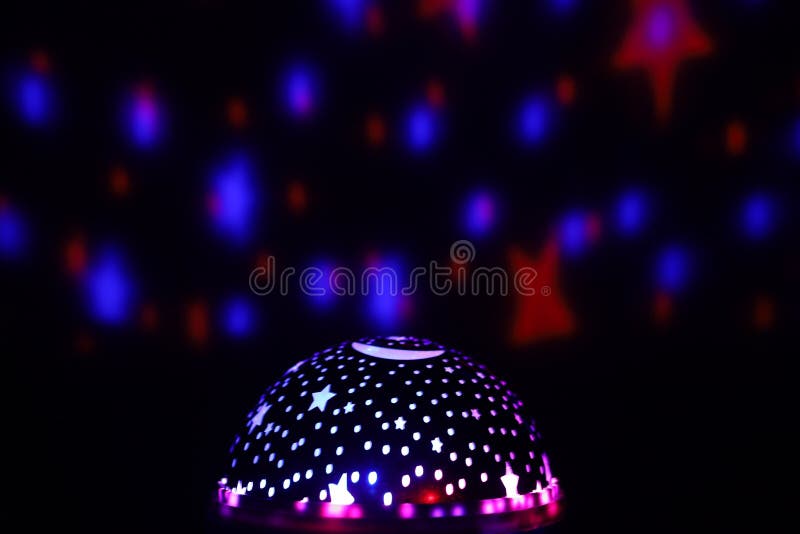 Projector Starry Sky and Projections on the Wall Stock Image - Image of ...