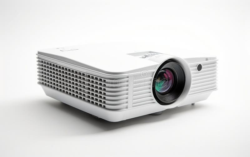 Projector Technology on White Background Stock Photo - Image of ...