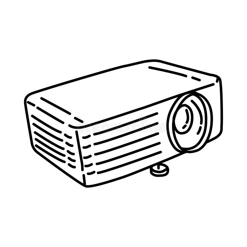 Projector Unit Icon. Doodle Hand Drawn or Outline Icon Style Stock ...