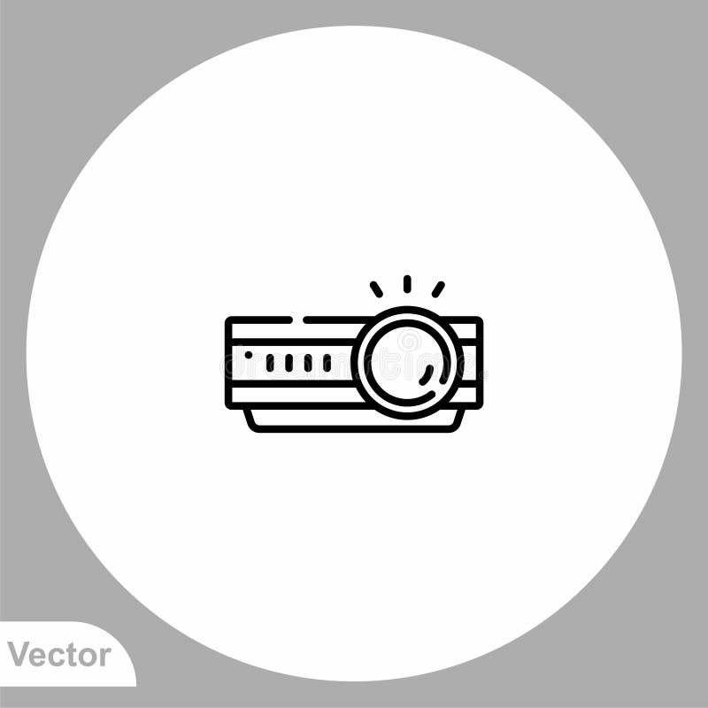 Projector Vector Icon Sign Symbol Stock Vector - Illustration of ...