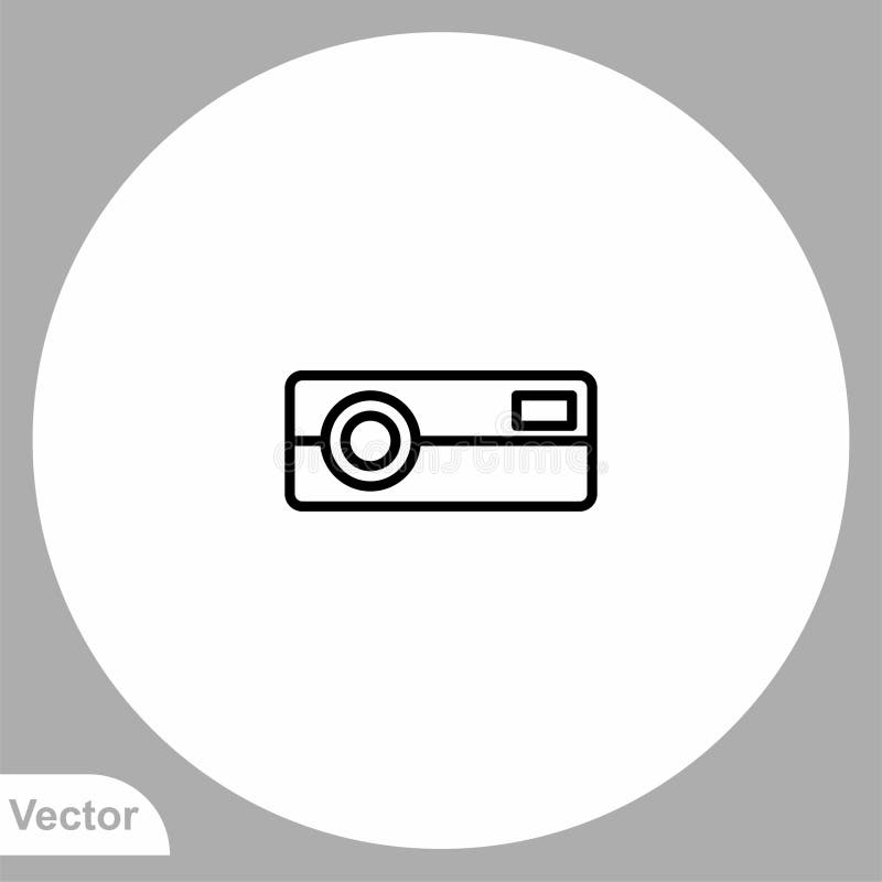 Projector Vector Icon Sign Symbol Stock Vector - Illustration of ...