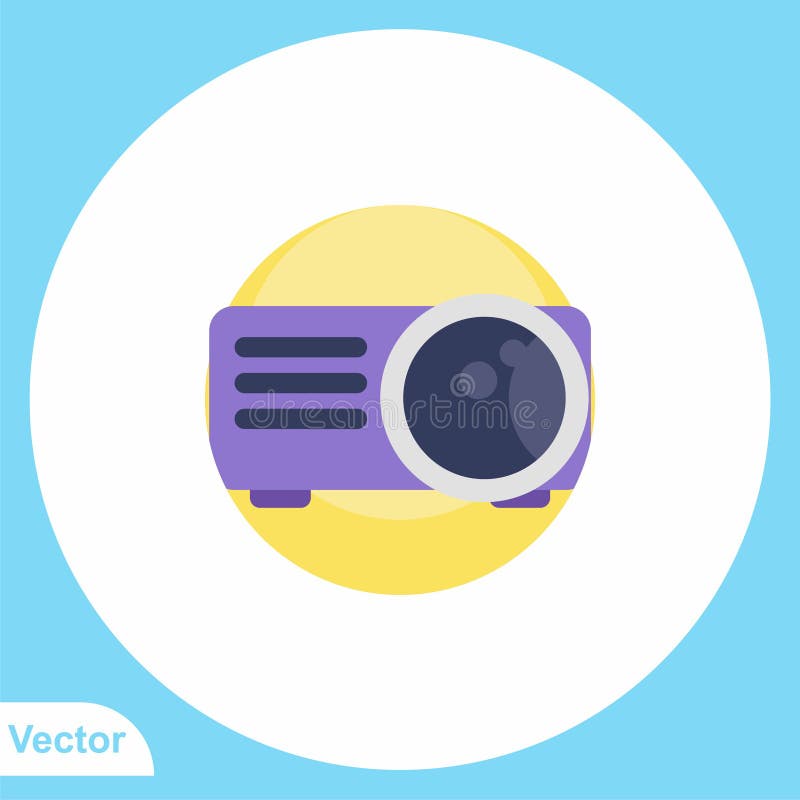 Projector Vector Icon Sign Symbol Stock Vector - Illustration of ...