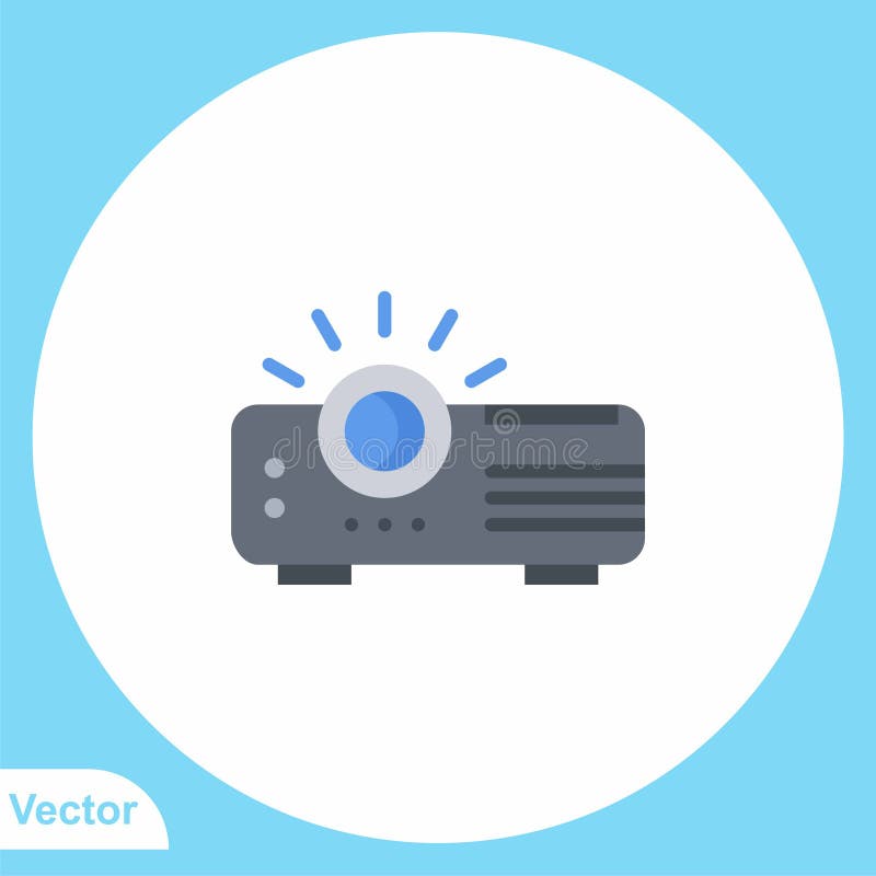 Projector Vector Icon Sign Symbol Stock Vector - Illustration of ...