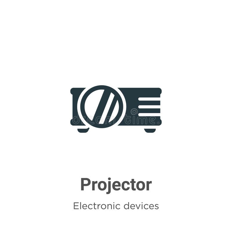 Projector Vector Icon On White Background. Flat Vector Projector Icon ...