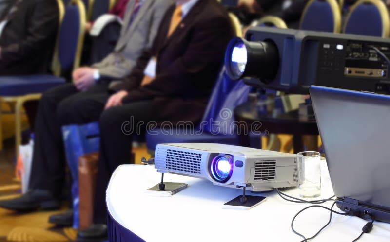 Presentation with Lcd Projector Stock Photo - Image of foreground ...