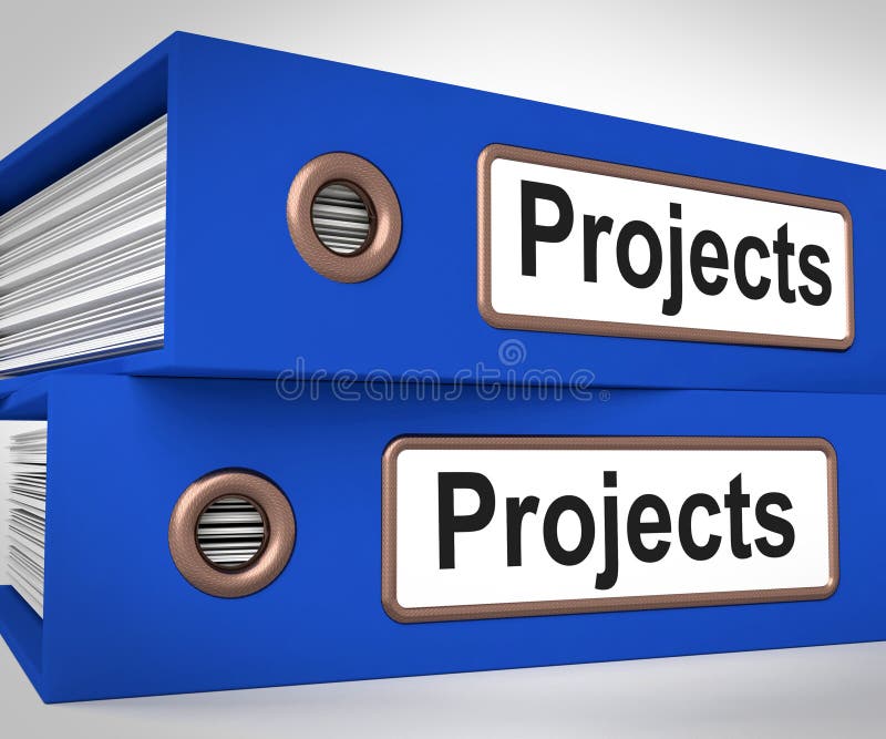 Projects Folders Mean Tasks Planning and Ventures Stock Illustration ...