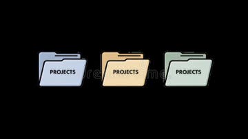 Projects Folders Representing Data Organization and Management on ...