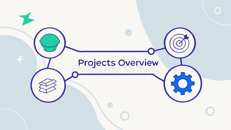 Projects Overview with Core Elements, Vector Design Generative AI Stock ...
