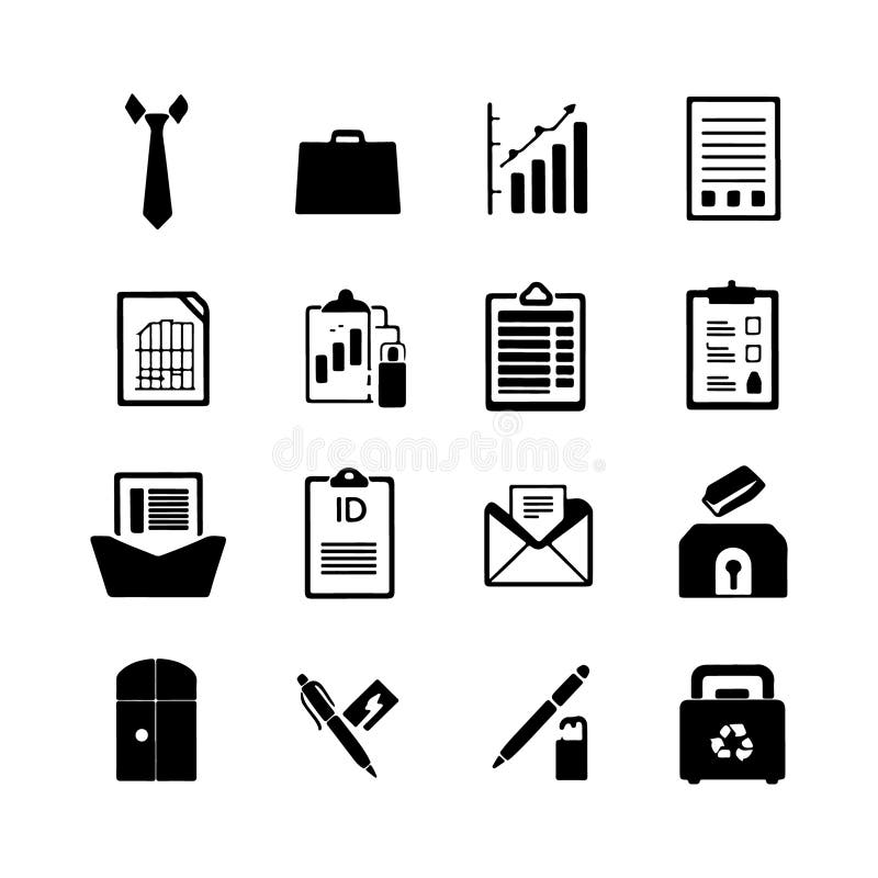 Business Icon Set for Professional Use and Branding Stock Vector ...