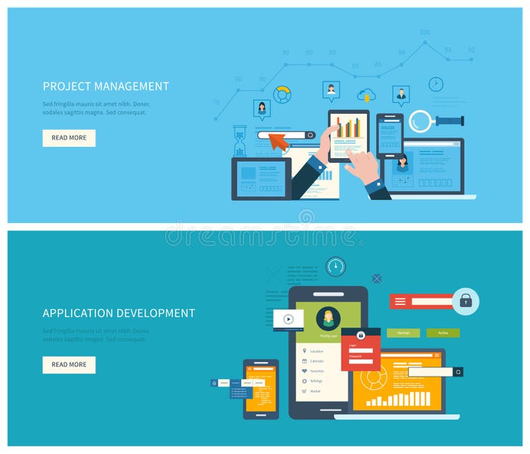 Projektleiter Und Anwendungsentwicklung Vektor Abbildung - Illustration von kommunikation ...