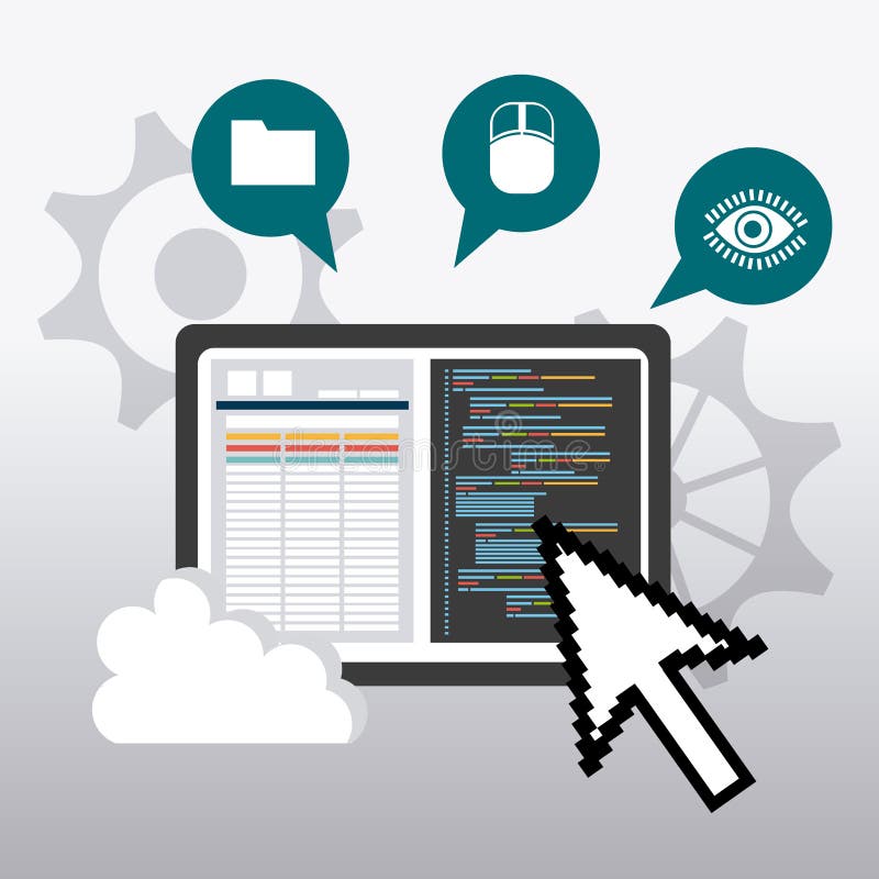 Projeto de software ilustração stock. Ilustração de colaborador - 62258157