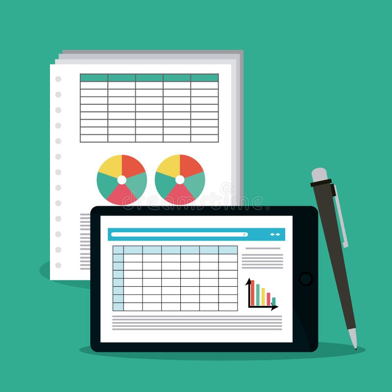 Projeto Do ícone Da Planilha Ilustração do Vetor - Ilustração de ...