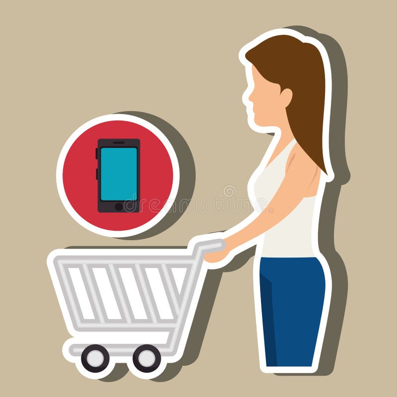 Projeto Do Comprador Do Avatar Ilustração Stock - Ilustração de ...