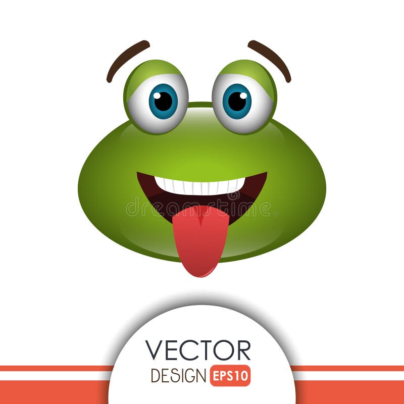 Projeto do emoticon da rã ilustração stock. Ilustração de feliz - 67299617