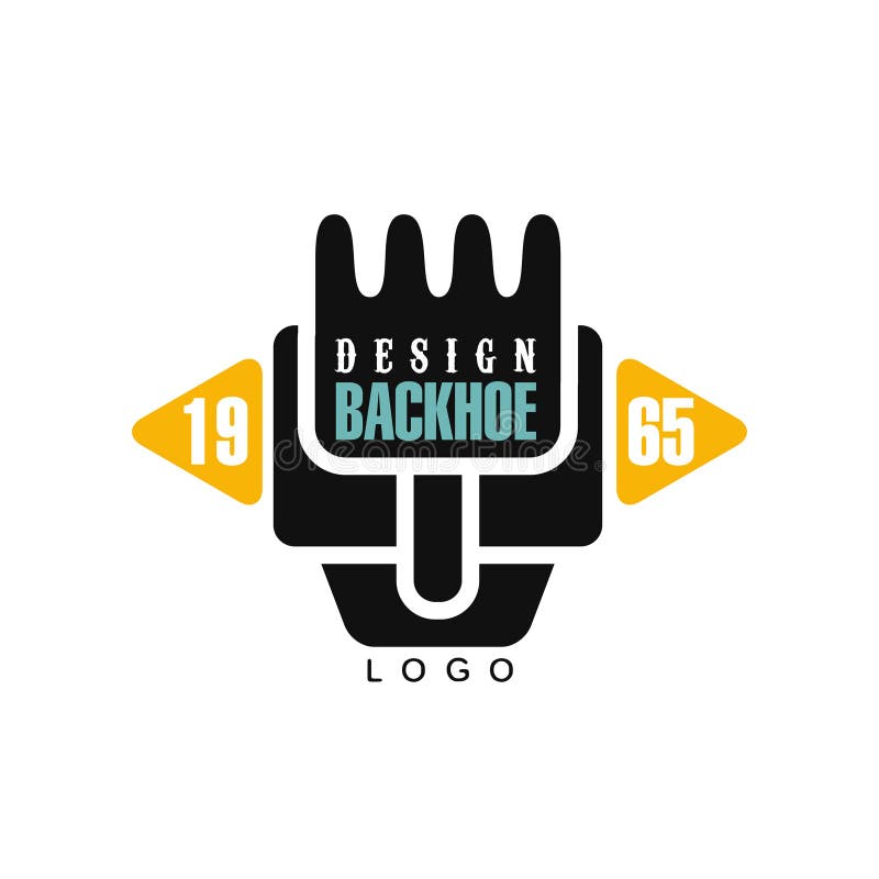 Projeto Do Logotipo Do Backhoe, Estd 1965, Ilustração Do Vetor Da ... Projeto Do Logotipo Do Backhoe, Estd 1965, Ilustração Do Vetor Da ...