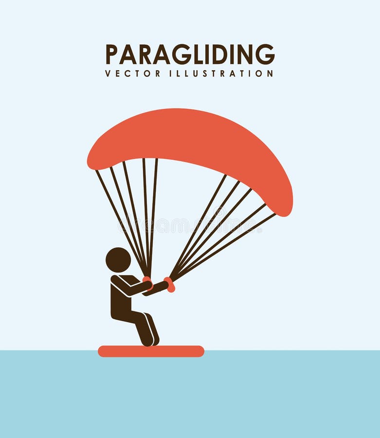 Projeto do parapente ilustração do vetor. Ilustração de humano - 44961011