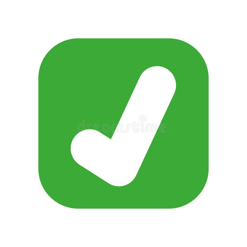 Projeto Isolado Do ícone Do Botão Aprovado Do Símbolo Ilustração Stock ...