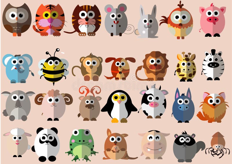 Projeto liso animal ilustração stock. Ilustração de motivo - 50121493