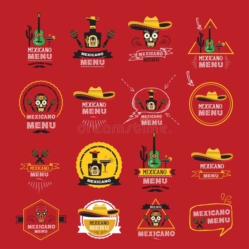 Projeto Mexicano Do Menu Ilustração Do Vetor Ilustração do Vetor ...