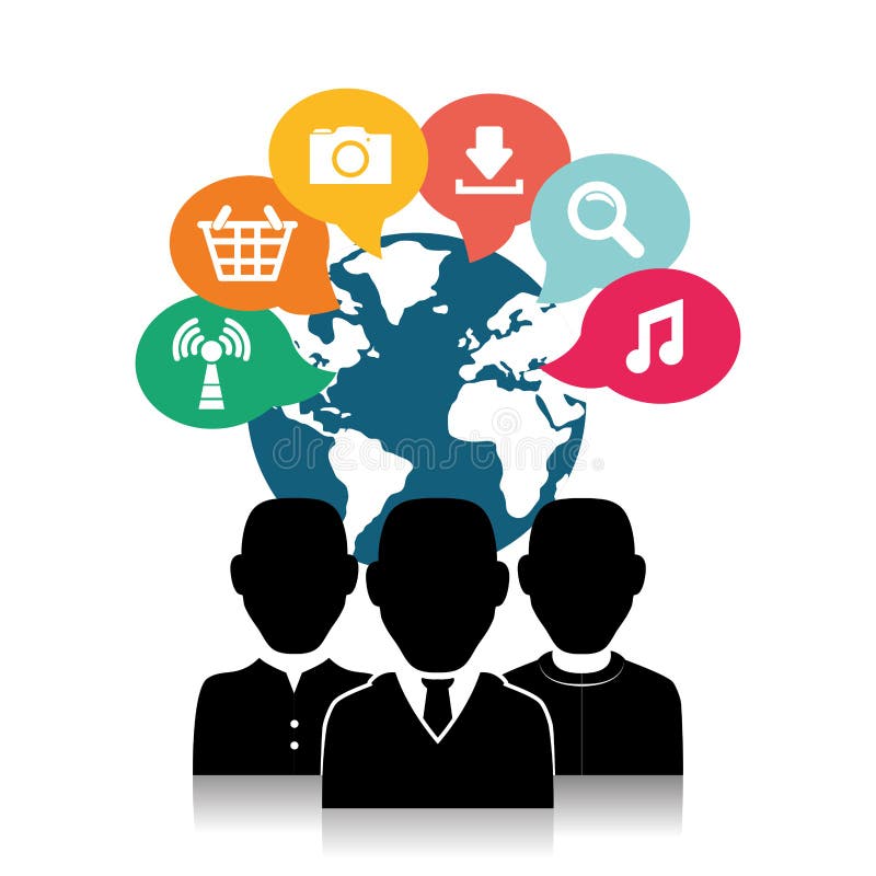 Projeto Social Do Vetor Da Rede Ilustração do Vetor - Ilustração de ...