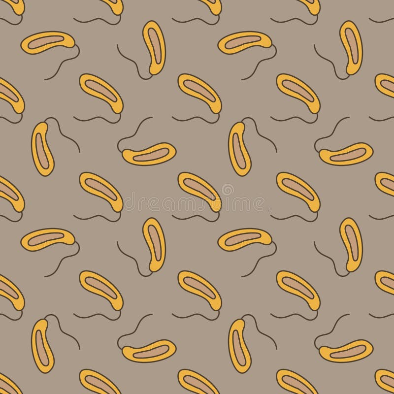Prokaryote Bacteria Vector Concept Modern Seamless Pattern Stock ...
