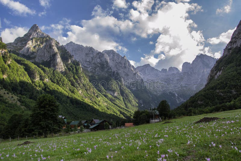 Prokletije Mountain in Montenegro Stock Photo - Image of tent, stone ...