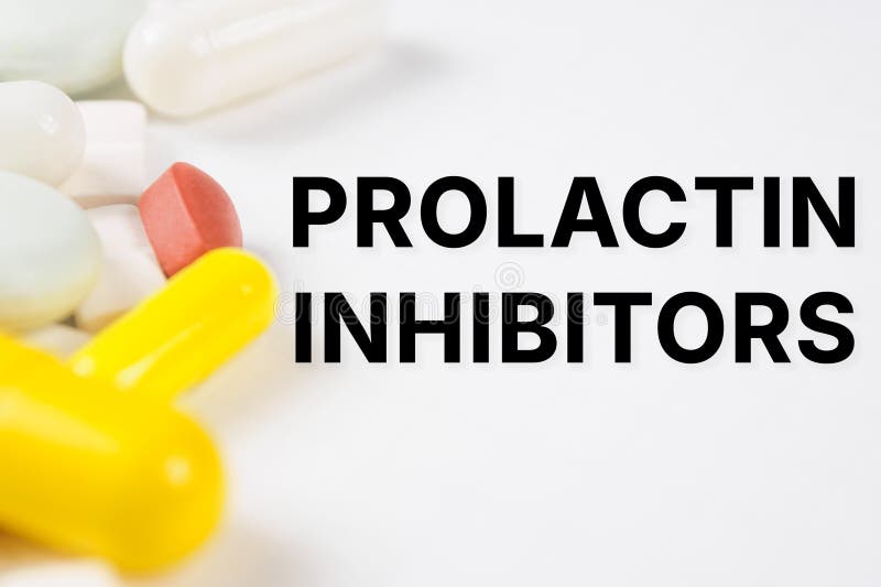 Prolactin Inhibitors Common Names of Medicinal Medications Stock Image ...