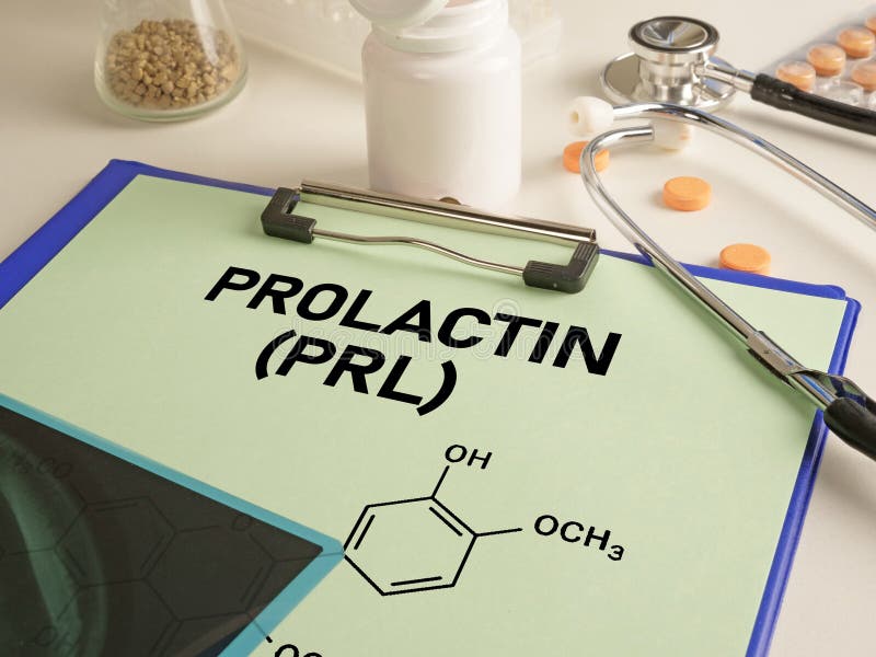 Prolactin PRL Hormone is Shown Using the Text and Formula Stock Photo ...