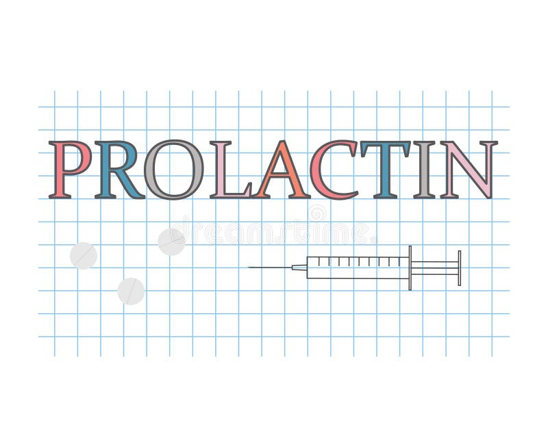 Prolactin Word on Checkered Paper Sheet Stock Vector - Illustration of ...