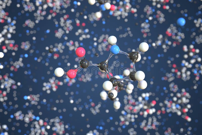 Proline molecule stock illustration. Illustration of model - 27173903