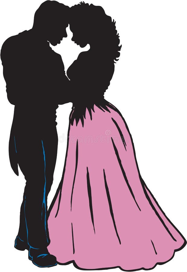 Prom Couple Vector Illustration Stock Vector - Illustration of ...