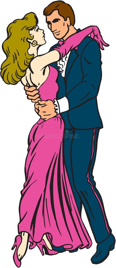 Prom Couple Vector Illustration Stock Vector - Illustration of event ...
