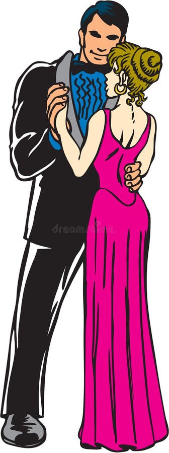 Prom Couple Vector Illustration Stock Vector - Illustration of couple ...