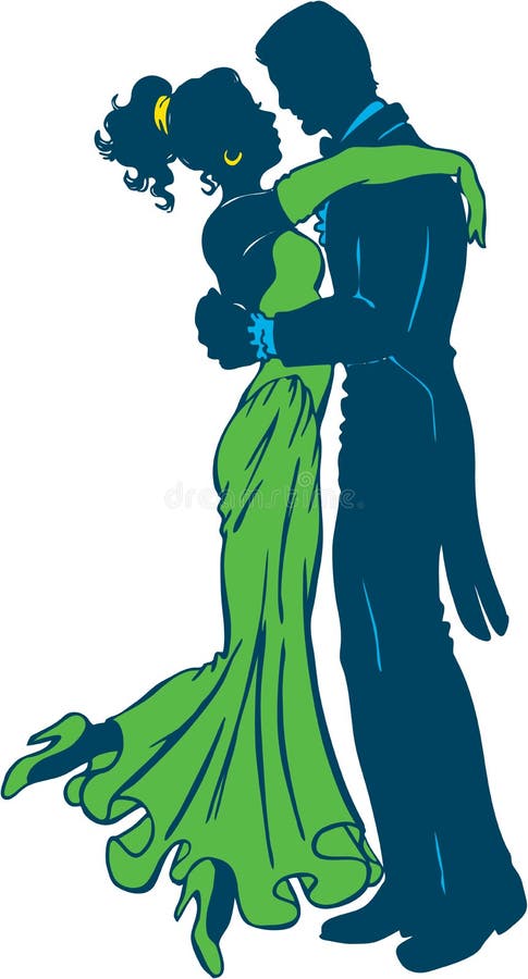 Prom Couple Vector Illustration Stock Vector - Illustration of vector ...