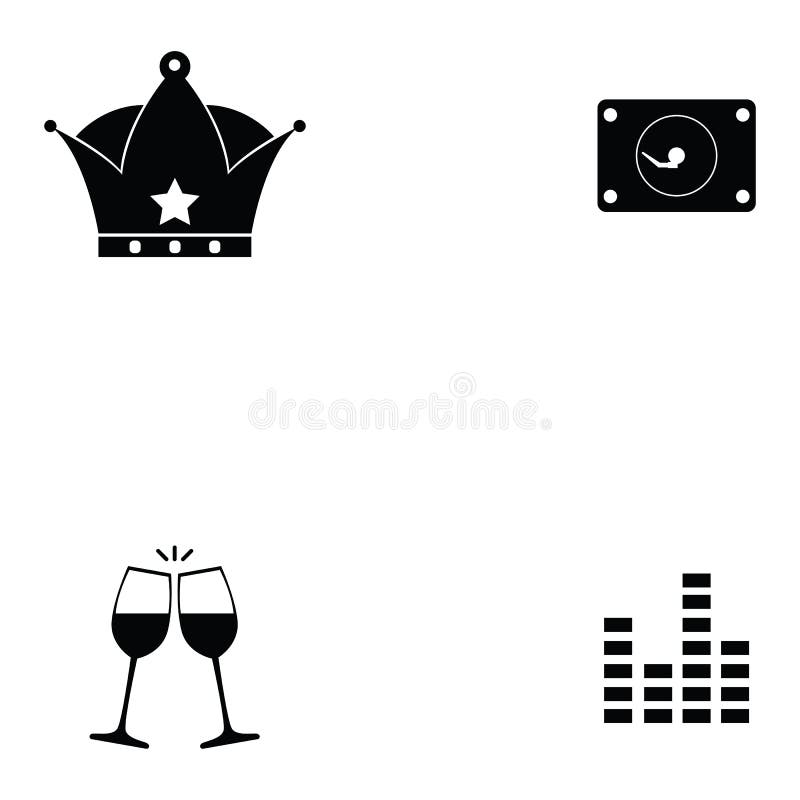 Prom icon set stock vector. Illustration of white, design - 120570197