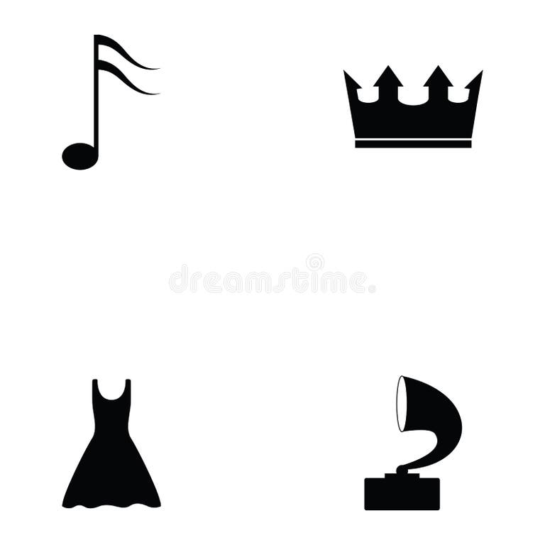 Prom icon set stock vector. Illustration of girlfriend - 120570246