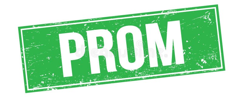 PROM Text on Green Grungy Rectangle Stamp Stock Illustration ...