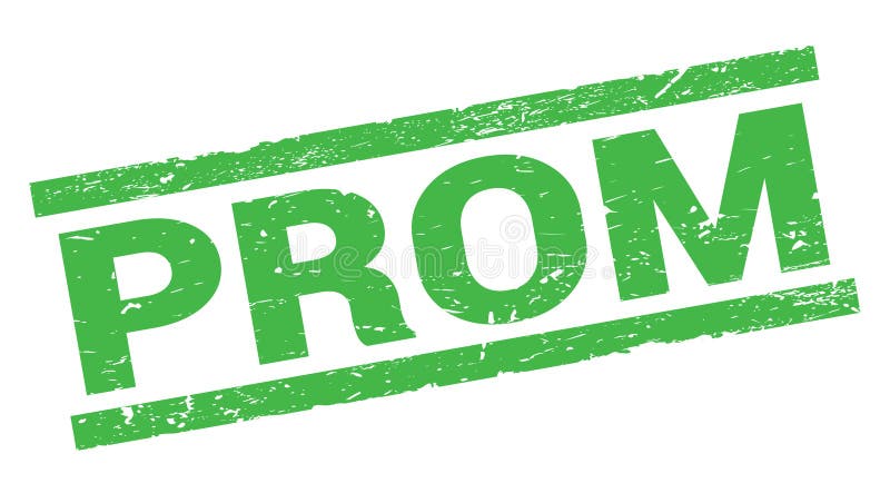 PROM Text on Green Rectangle Stamp Sign Stock Illustration ...
