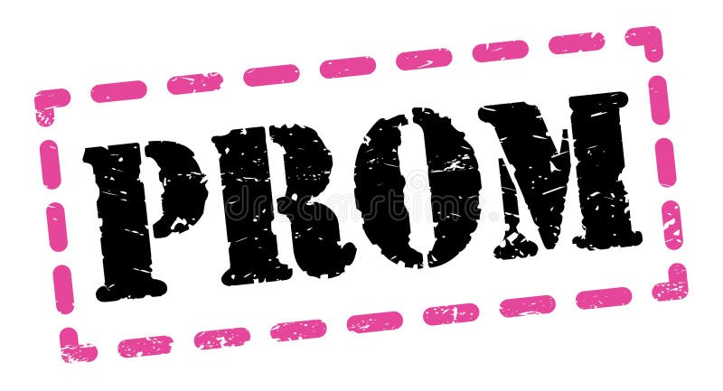 PROM Text Written on Pink-black Stamp Sign Stock Illustration ...