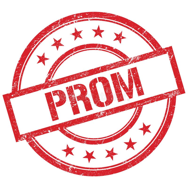 PROM Text Written on Red Vintage Stamp Stock Illustration ...