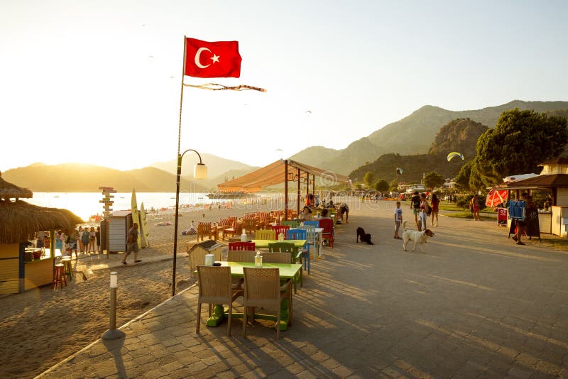 Promenade Along the Beach in Oludeniz, Turkey Editorial Photography ...