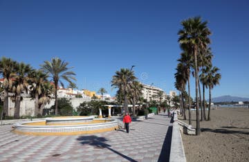 Promenade in Estepona, Spain Editorial Image - Image of resort, palm ...