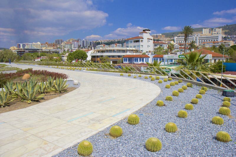 Promenade in Kusadasi Resort, Turkey Editorial Stock Photo - Image of ...