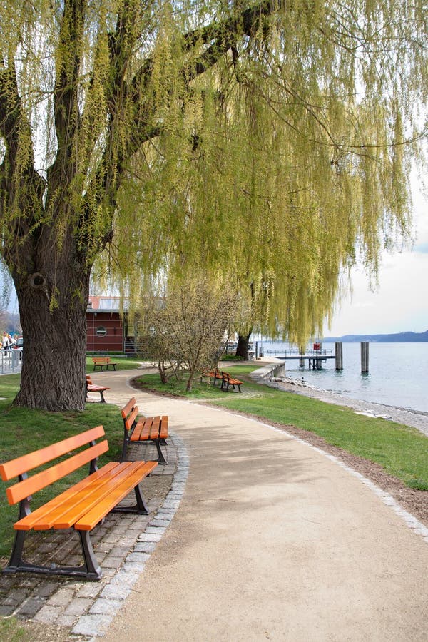 The Promenade on Lake Garda and the Alps.Italy Stock Photo - Image of ...