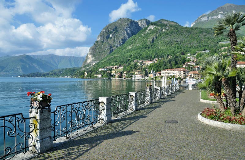 Promenade of Menaggio,Lake Como,Lombardy,Italy Stock Image - Image of ...