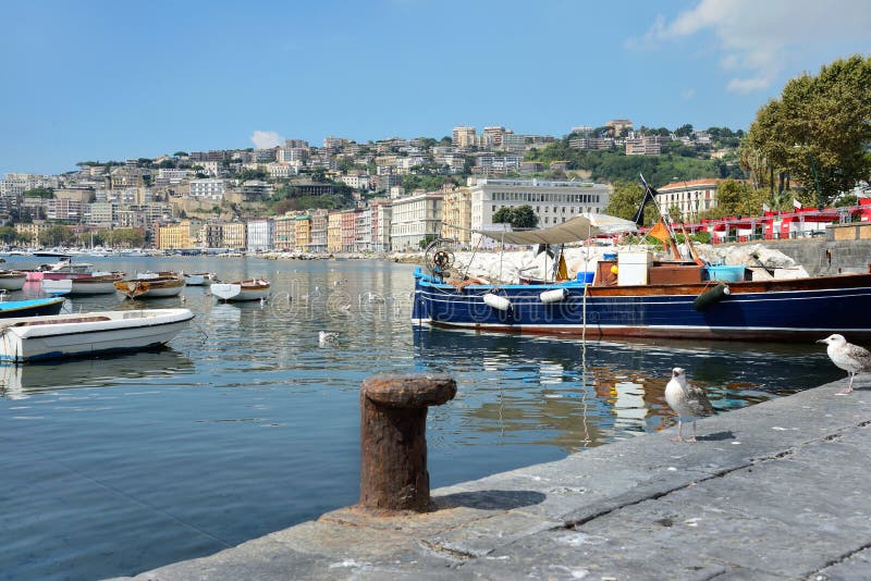 Promenade of Naples stock photo. Image of seafront, port - 44440540