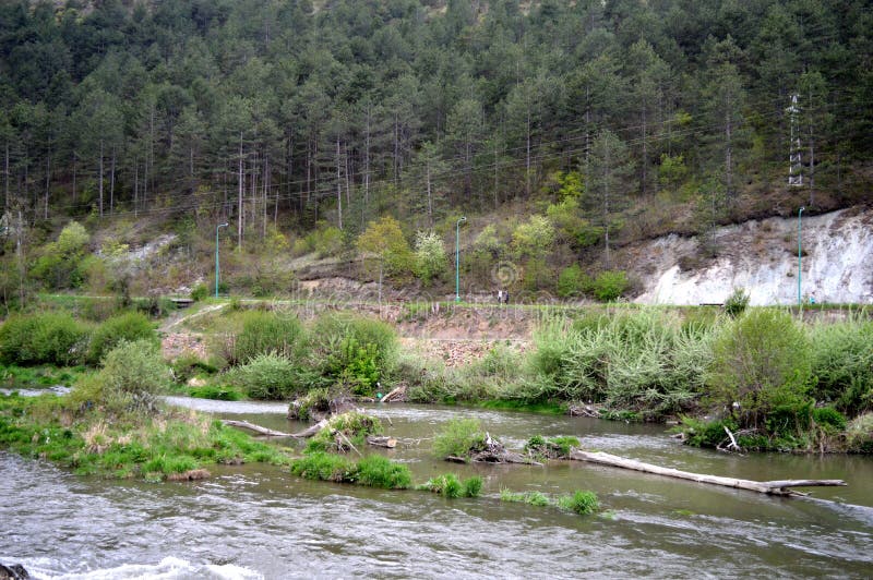 Promenade by the River in the Spring Stock Photo - Image of nature ...