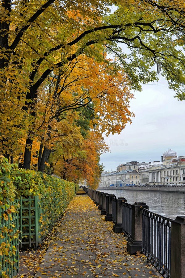 Autumn promenade. stock image. Image of sightseeing - 103194137