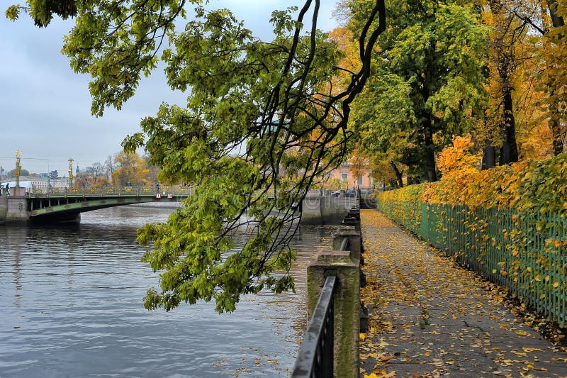 Autumn promenade. stock image. Image of sightseeing - 103194137